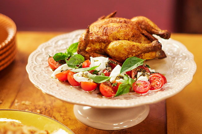 Galeto assado com laranja e mel - Panelinha